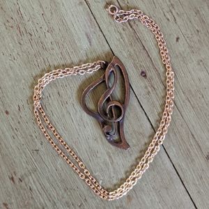 Vintage | Jewelry | Vintage Treble Clef Necklace | Poshmark